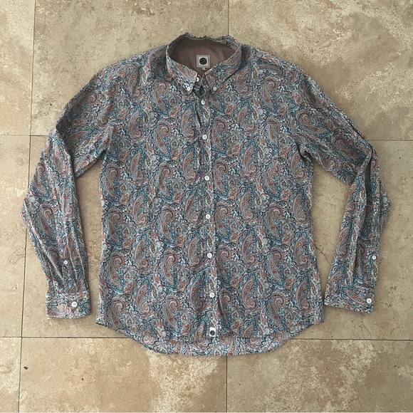 Pretty Green | Shirts | Mens Pretty Green Colorful Paisley Button Down ...